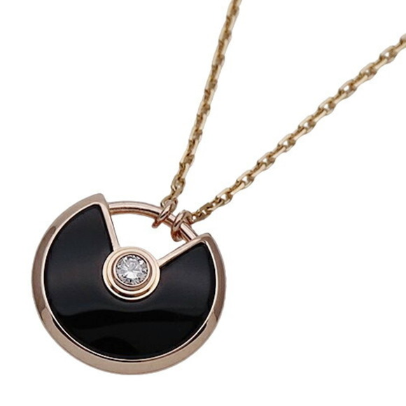 Cartier | Jewelry | Cartier Necklace Womens 75pg Onyx Diamond Amulet De ...